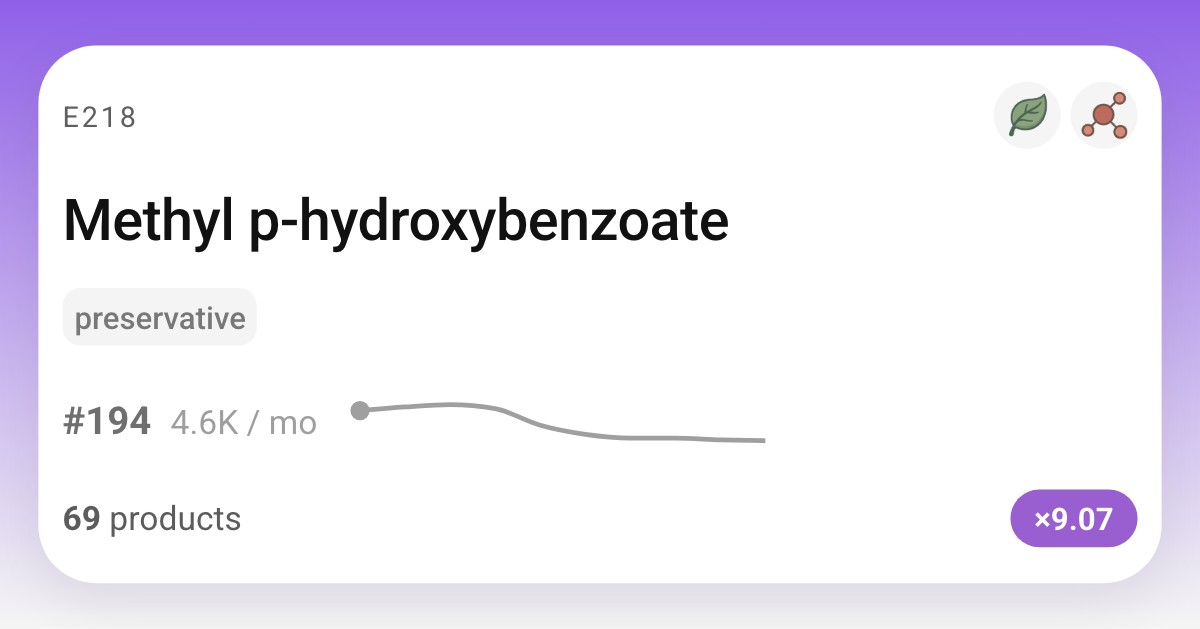 E218 - Methyl p-hydroxybenzoate | food additive