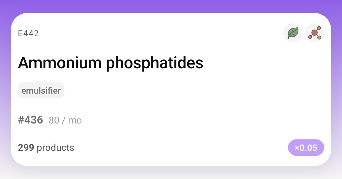 E442 - Ammonium phosphatides | food additive
